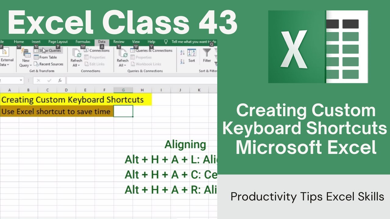 Creating Custom Keyboard Shortcuts in Excel - YouTube