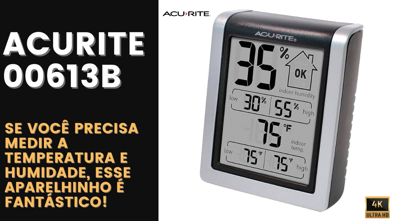 Termômetro e Hidrômetro ACURITE 00613. Unboxing e Review desse aparelho ...