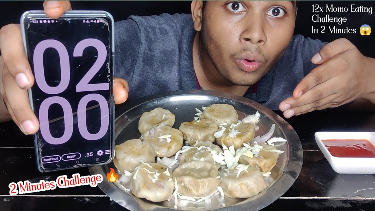 2 Minutes Momos Eating Challenge || Momos Eating Challenge 🔥|| Street ...