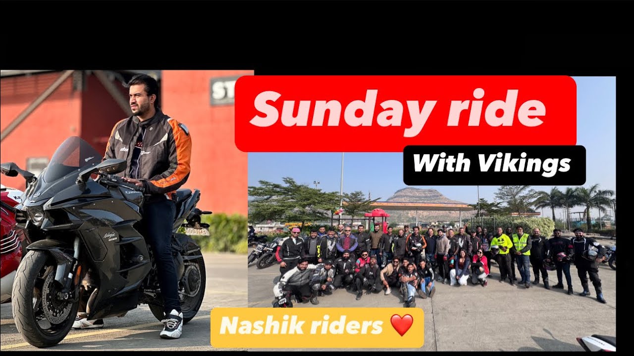 Sunday Ride | Nashik Riders | H2 | Vikings | Sunday ride vibes | #kawasaki #hayabusa #benelli # ...