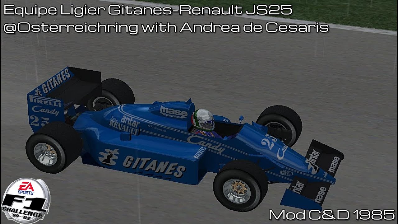 [F1C] Equipe Ligier Gitanes-Renault JS25 @Osterreichring with Andrea de ...