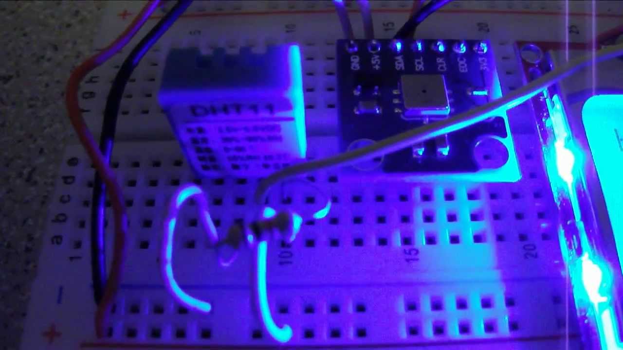 Arduino breadboard weather station - YouTube