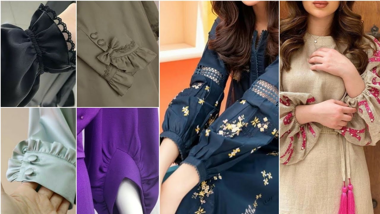 Sleeves designs for girls//Letest bazu designs for girls/Cuff sleeves ...