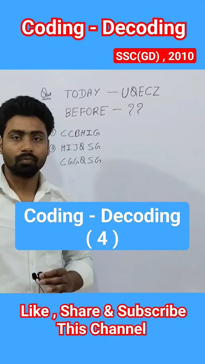 Coding Decoding Codingdecoding Reasoning Ytshorts