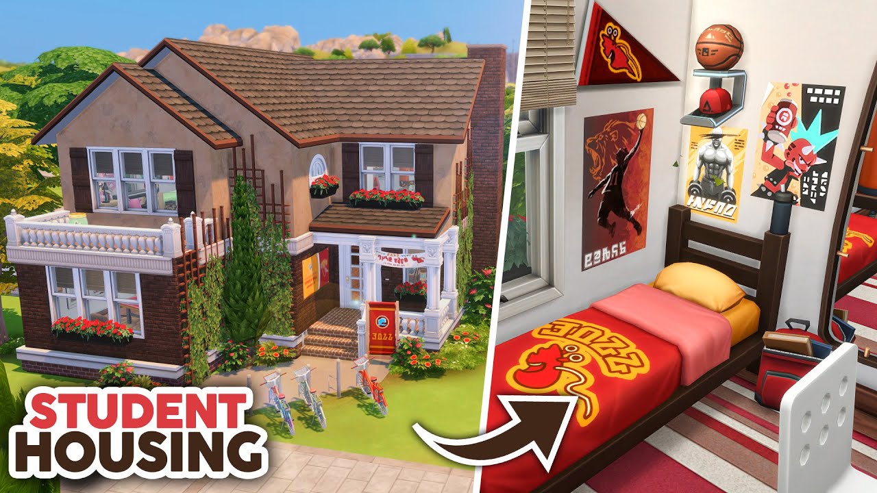 University Student Housing 📚 // The Sims 4 Speed Build - YouTube