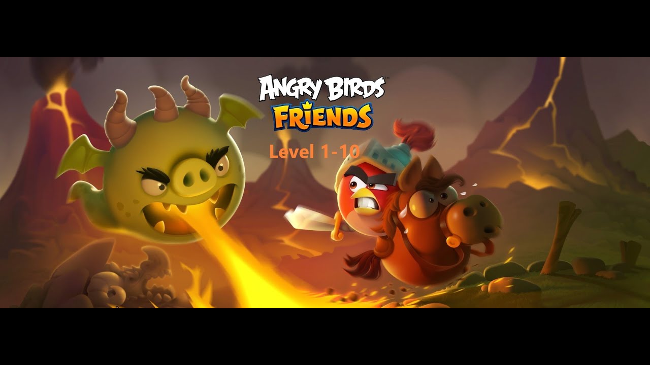 Angry Birds Friends| Rescuer | Level 1-10 | Hitting Fun | Angry Bird ...