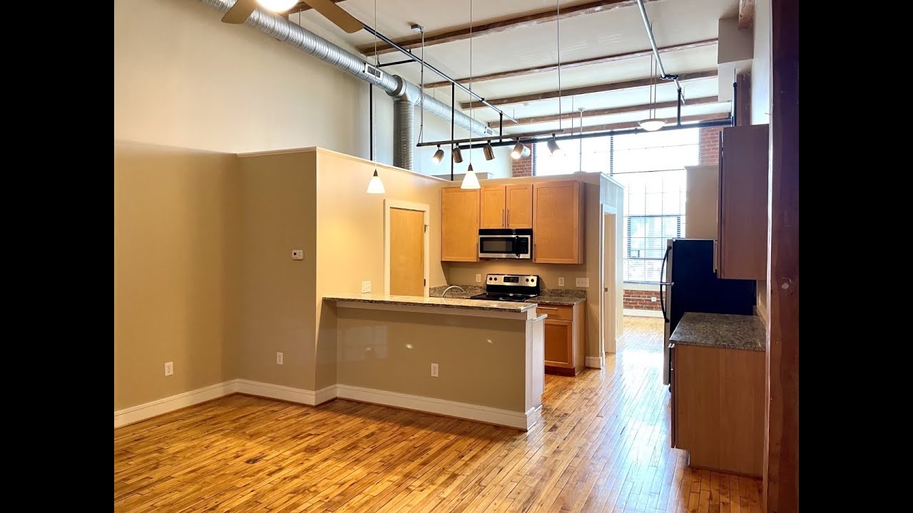 Cotton Mill Lofts Unit 208 1 Bedroom/1 Bathroom - YouTube
