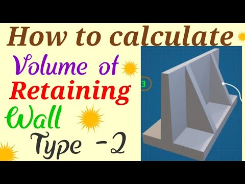How to calculate the concrete volume of retaining wall,Volume of ...