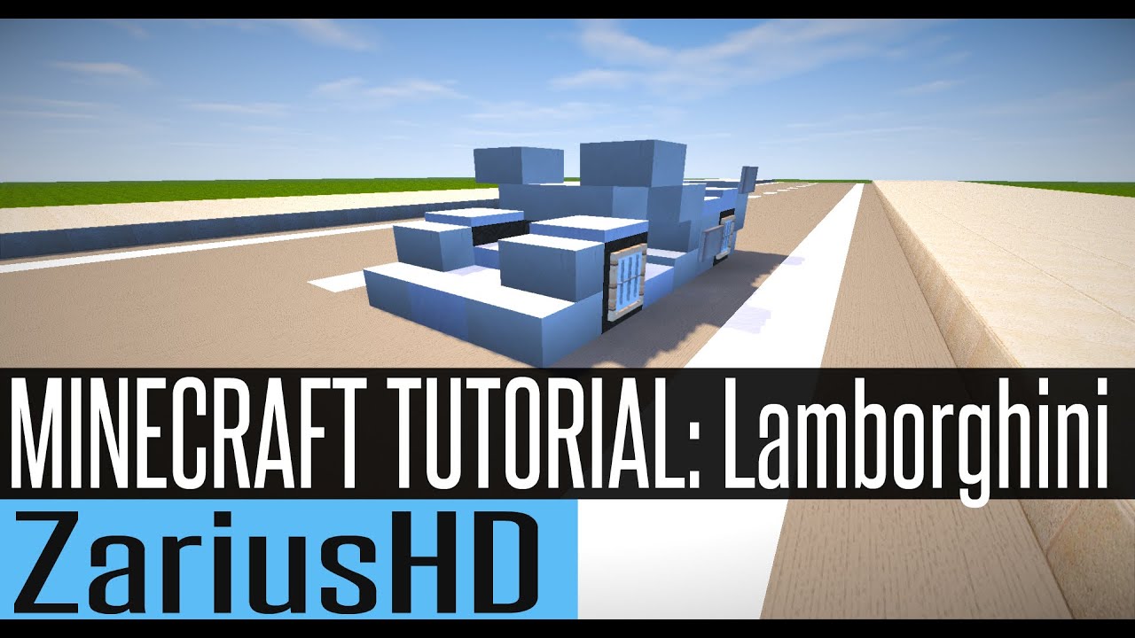 Minecraft Vehicle Tutorial - How to Build : Lamborghini. ( UPDATED ...