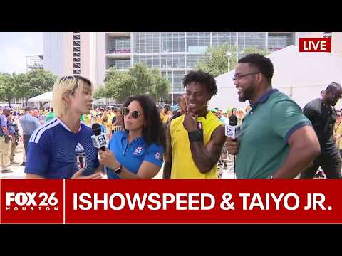 IShowSpeed & Taiyo Jr. speak with FOX 26 after Brazil vs. Japan match