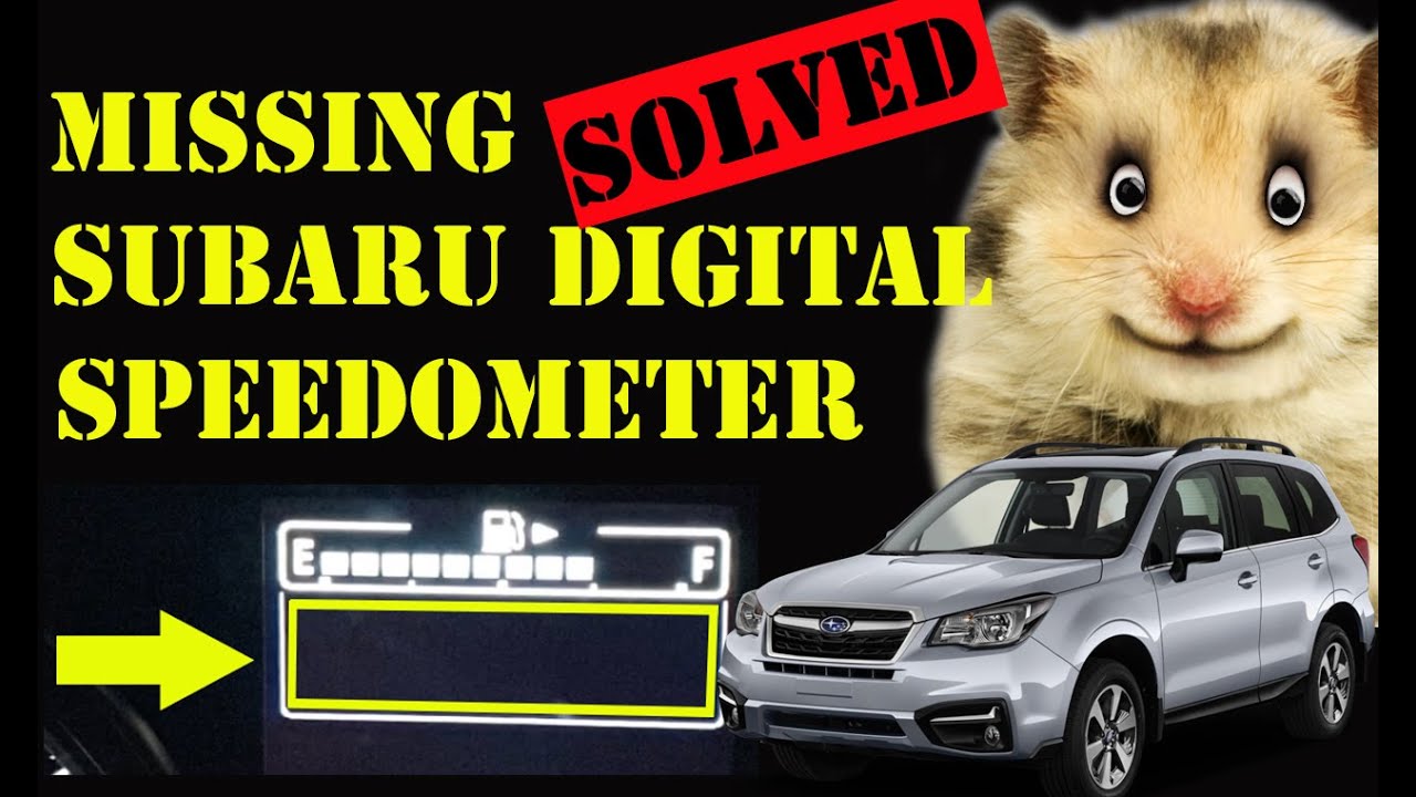 FIX - Missing Digital Speedo Display on a Subaru - YouTube