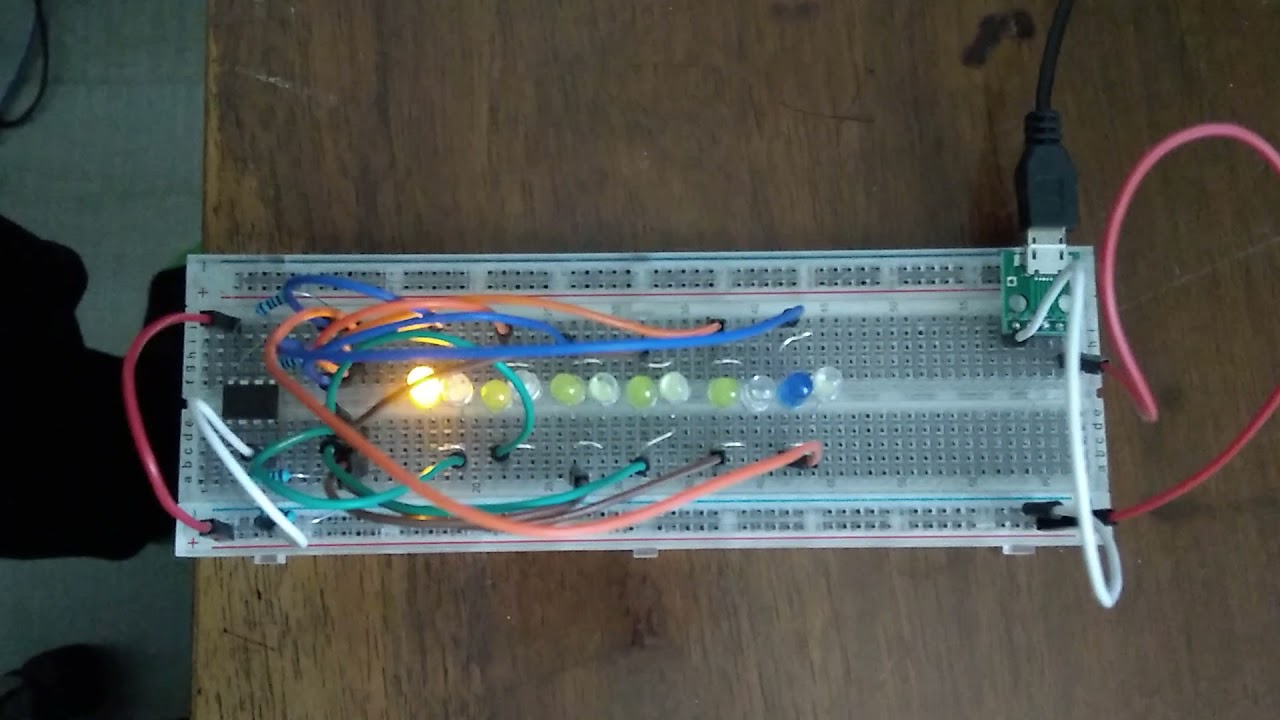ATTiny13a Charlieplexing - 12 LEDs - YouTube