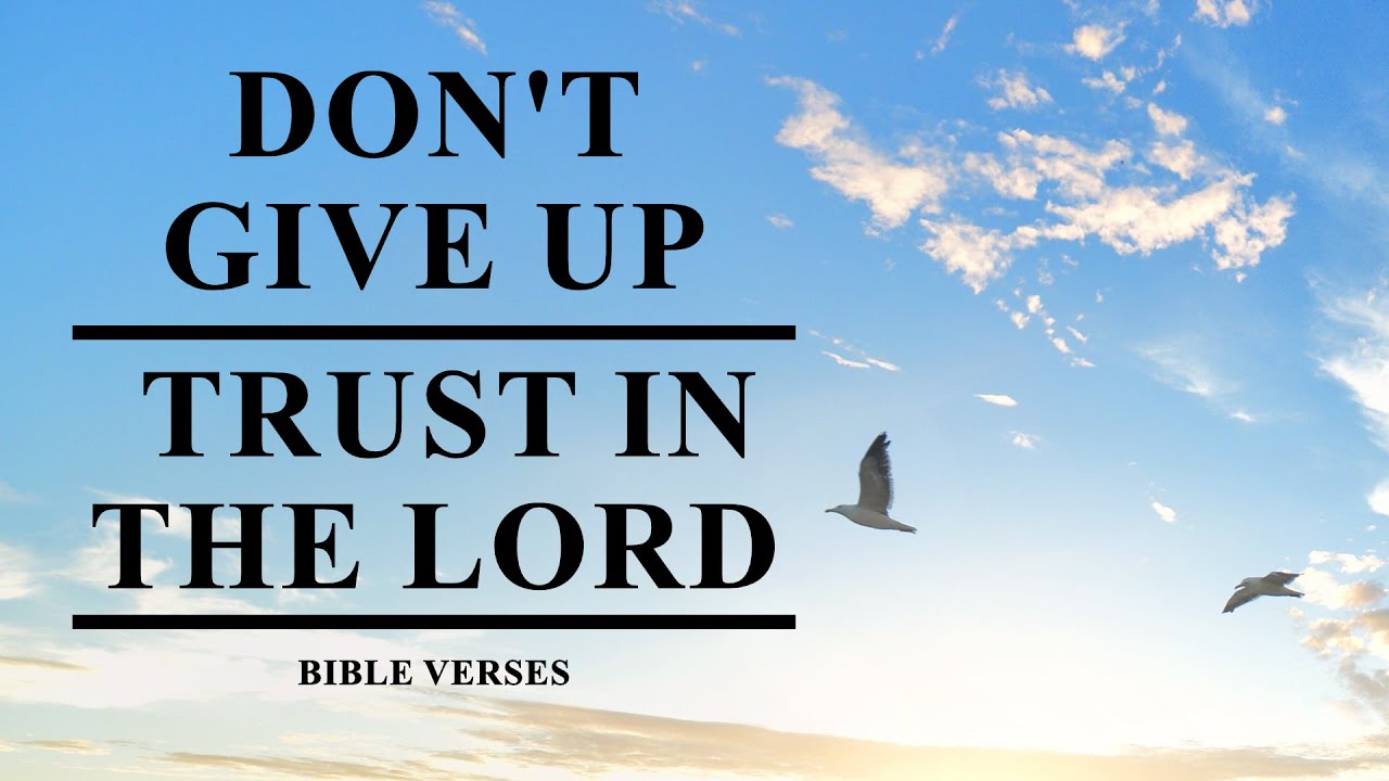 Don't give up // Trust in The Lord - Bible Verses - YouTube