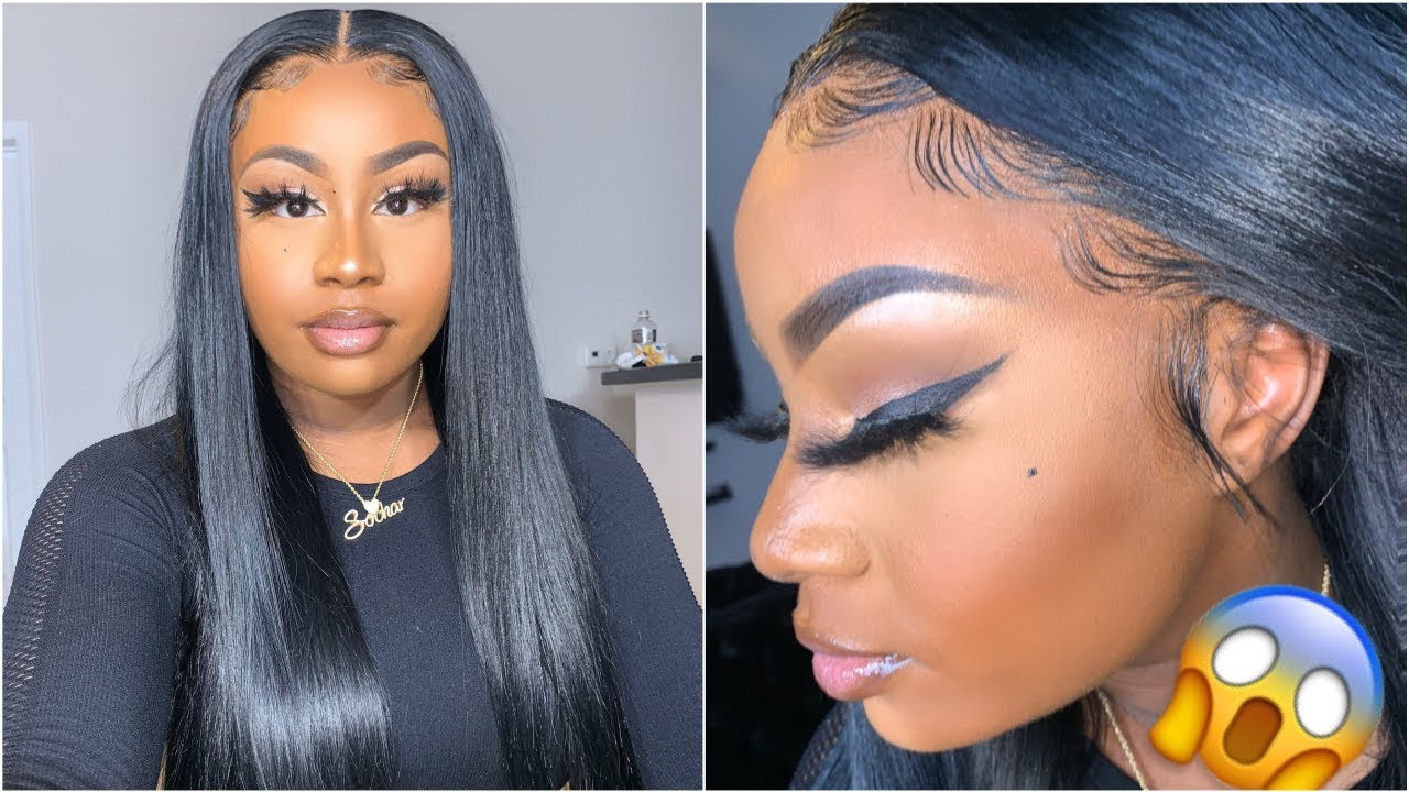 HD LACE FRONTAL INSTALL USING BOLD HOLD LACE GLUE W/ BABY HAIRS | ELFIN ...