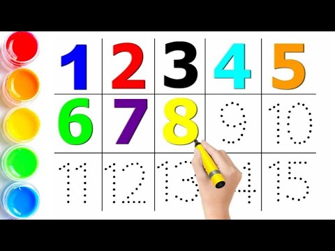 1234 Numbers । 1 to 10 counting । 12345 numbers name । math worksheet ...