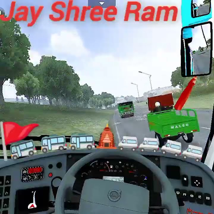 Volvo bus Jay Shree Ram 🙏🚩#shortsvideo #shorts #short #gaming #gamer # ...