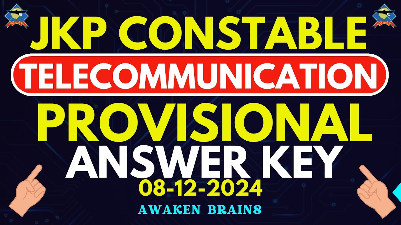 JKSSB | JKP CONSTABLE TELECOMMUNICATION QUESTION PAPER 🗞️ | JKSSB ...