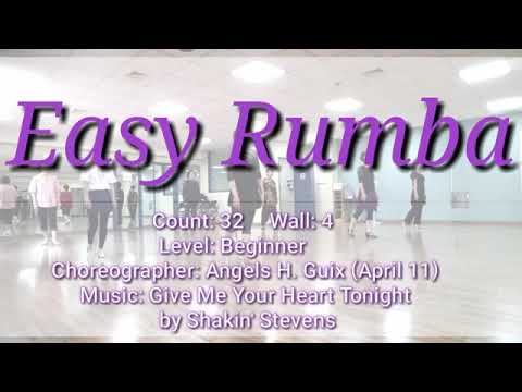 Easy Rumba Line Dance [Demo & Count] - YouTube