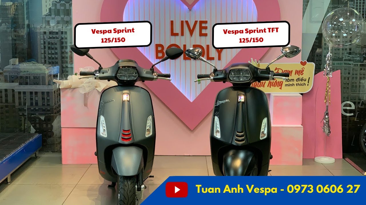 So Sánh Vespa Sprint và Vespa Sprint TFT | Xe Vespa - YouTube