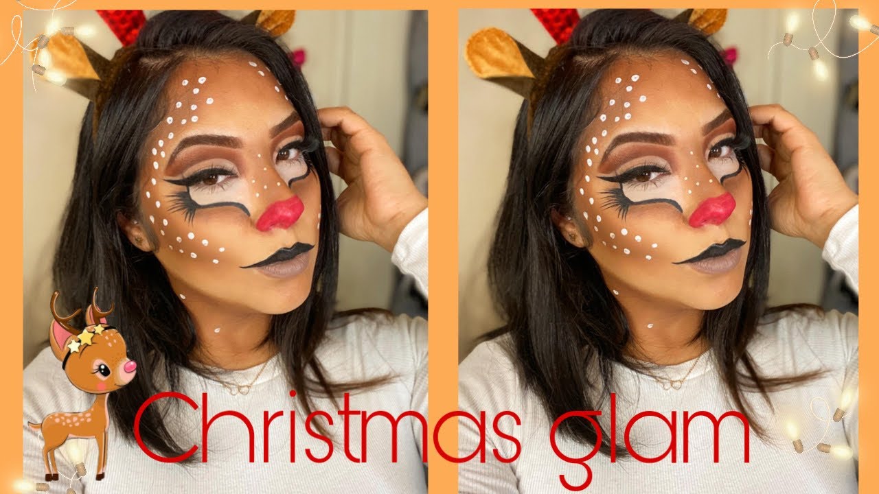 Rudolph the red nosed reindeer make-up tutorial - YouTube