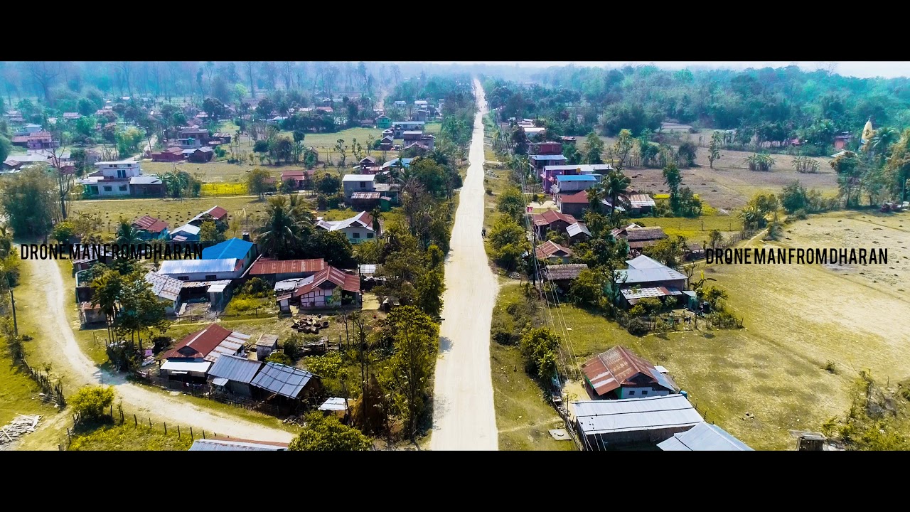 Chatara Drone View on the way to Barahachhetra - YouTube