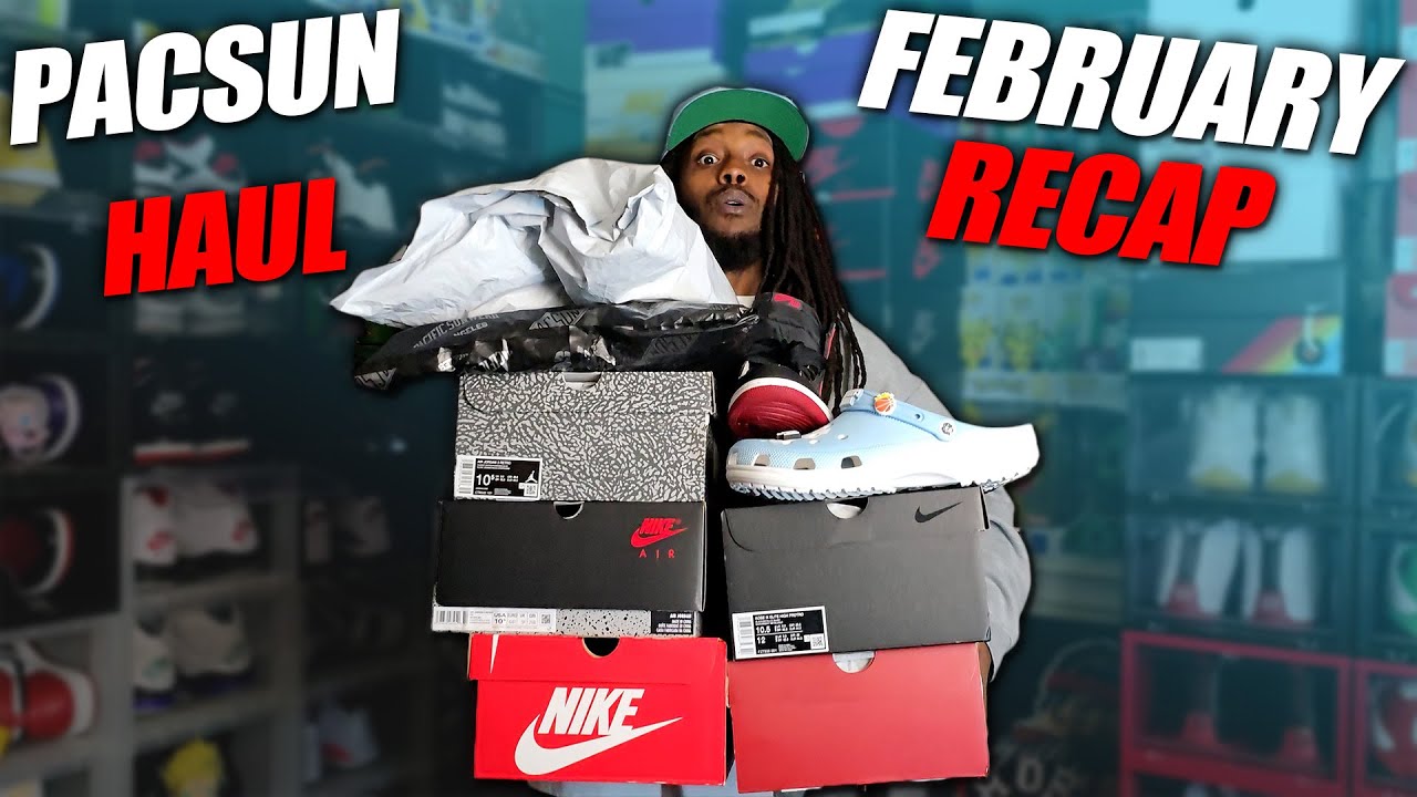 Pacsun Haul - February Sneaker Recap - YouTube