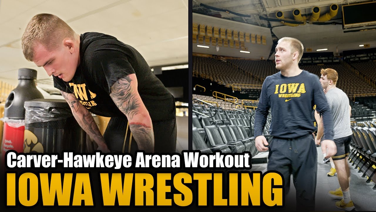 Iowa Wrestling’s Brutal Stair Session at Carver-Hawkeye Arena - YouTube