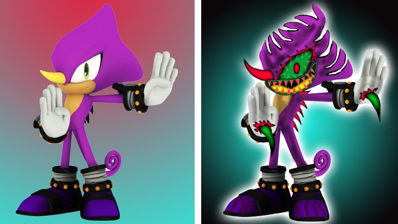 Sonic The Hedgehog ESPIO THE CHAMELEON As Horror Version - YouTube
