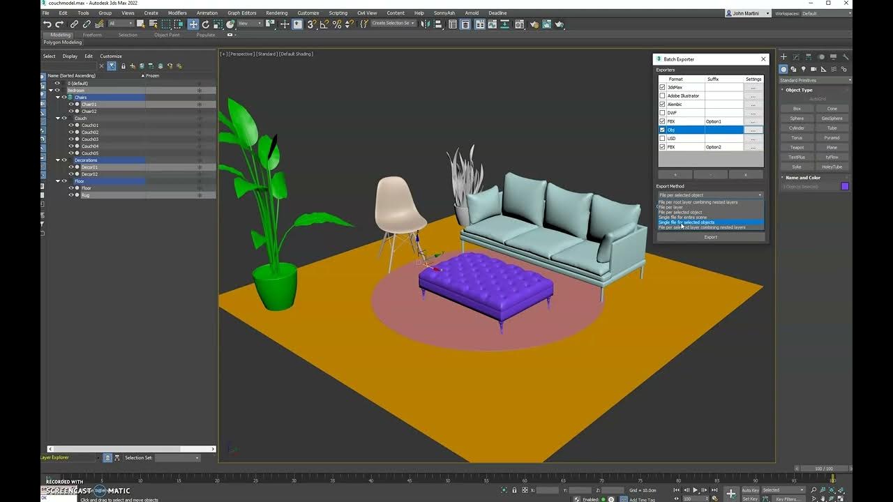 Batch Exporter - 3ds Max - YouTube