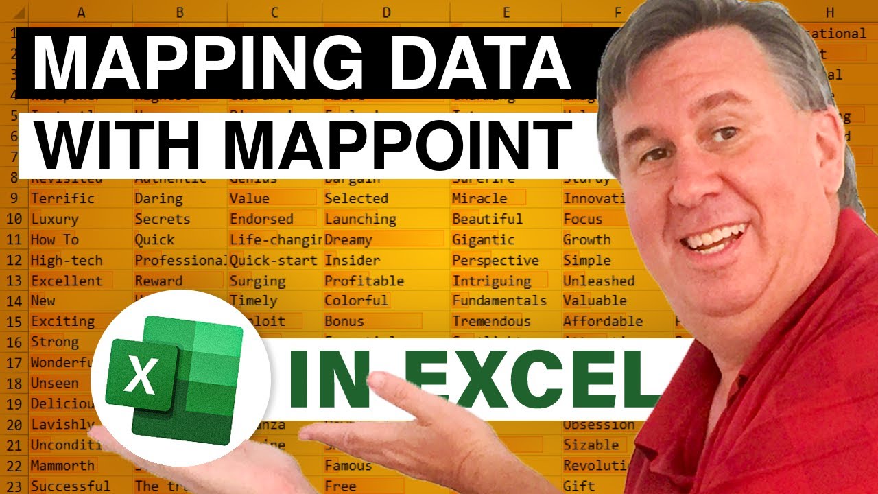 Excel - Plot Your Excel Data on a Map with Microsoft MapPoint - Episode 700 - YouTube