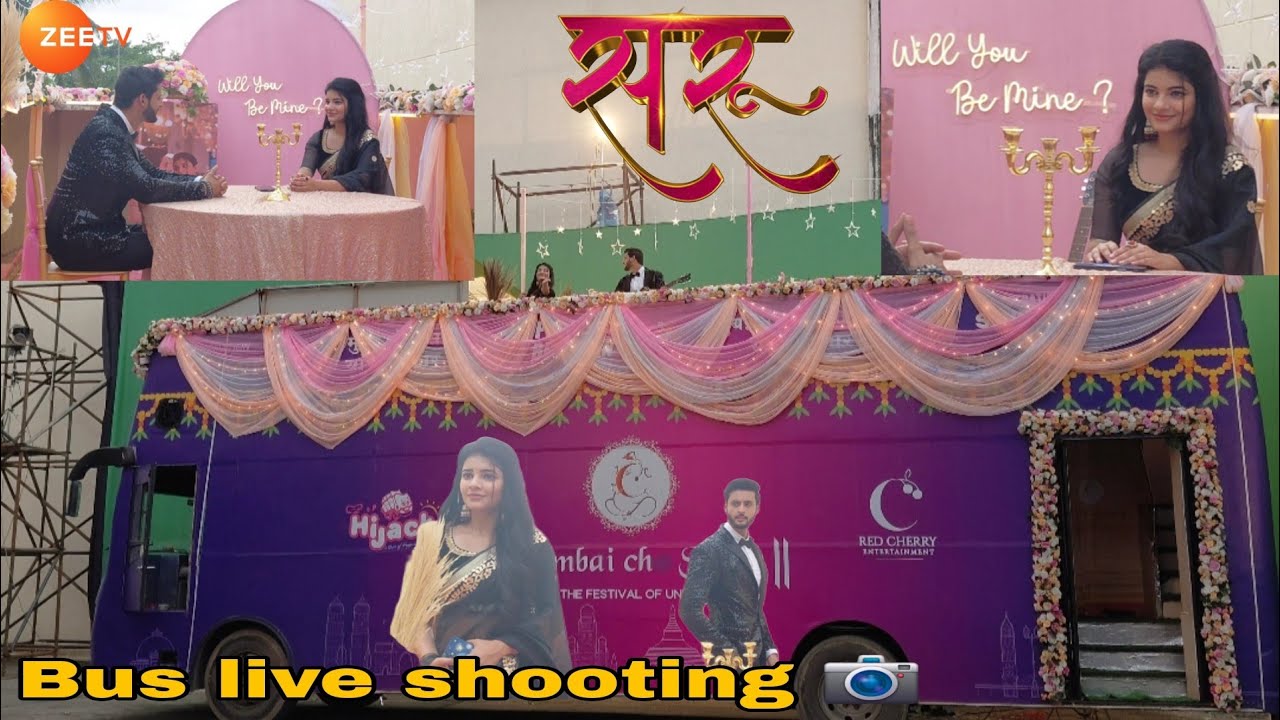 Ved ♥️ saru bus me hui live shooting on set location bts #zeetv - YouTube