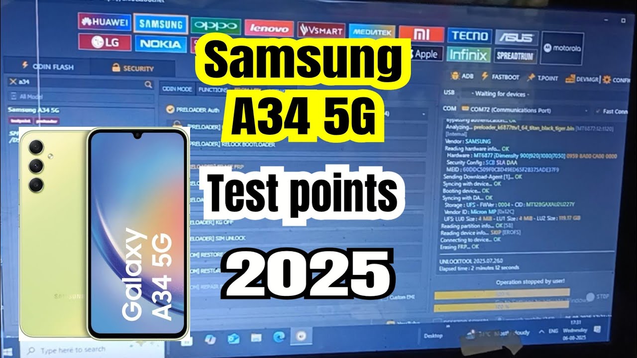 Samsung A34 5G Frp Bypass Unlock Tool //Samsung A34 5G Frp Bypass Test ...