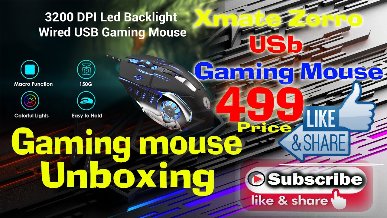 Xmate Zorro Gaming mouse Unboxing And Review All Friends Support Me ...
