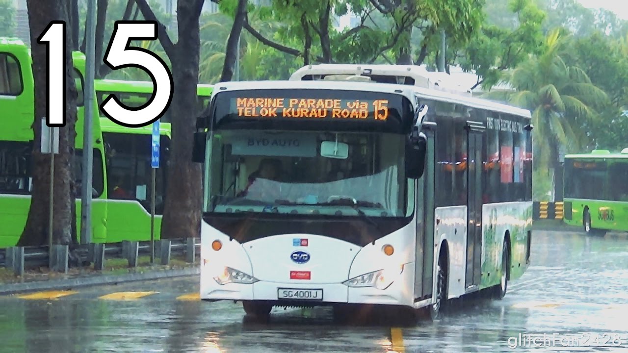 [G-AS] New 比亚迪 (BYD) K9 Electric Bus on Trial - SG4001J on Service 15 ...