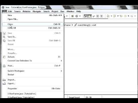 Java programming part 65 GUI : Adding Menu bars, menus and menu items ...
