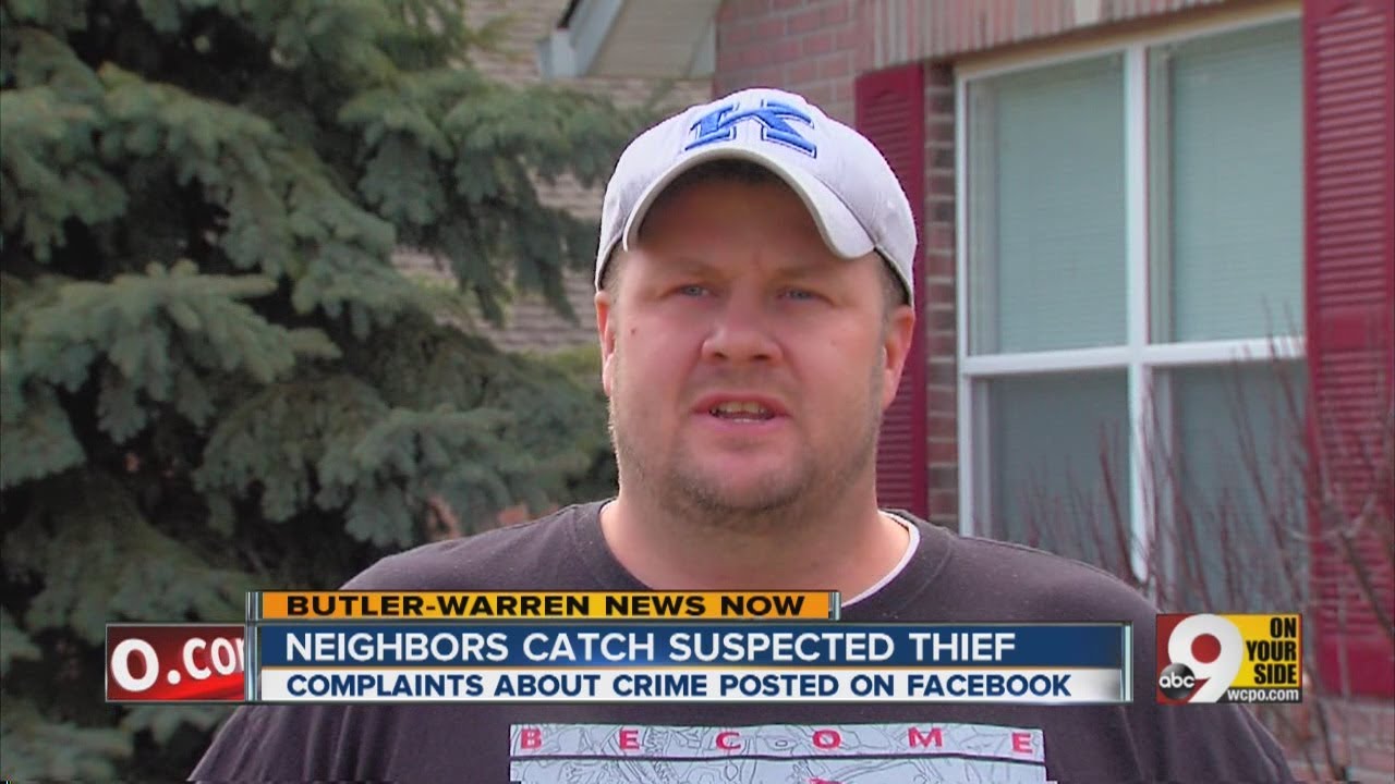 Neighbors catch a thief - YouTube