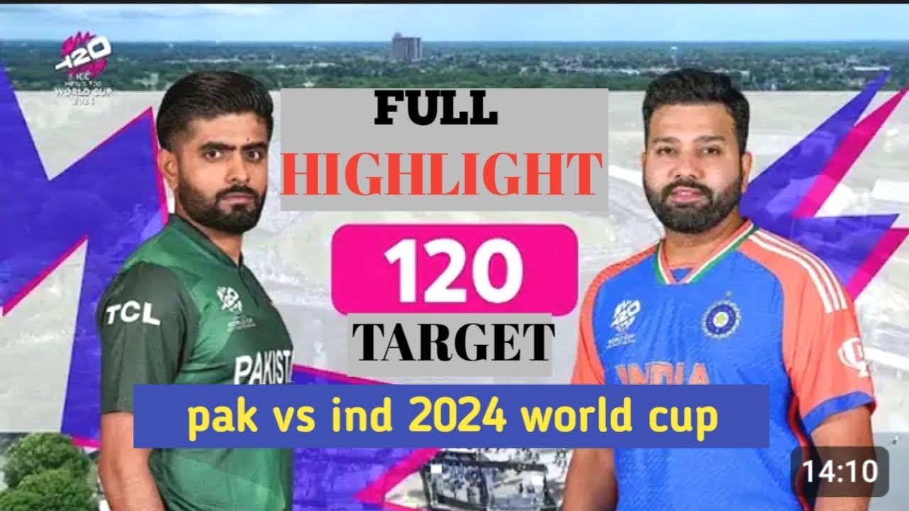 Ind vs pak t20 world cup match full highlight pak vs ind today match ...