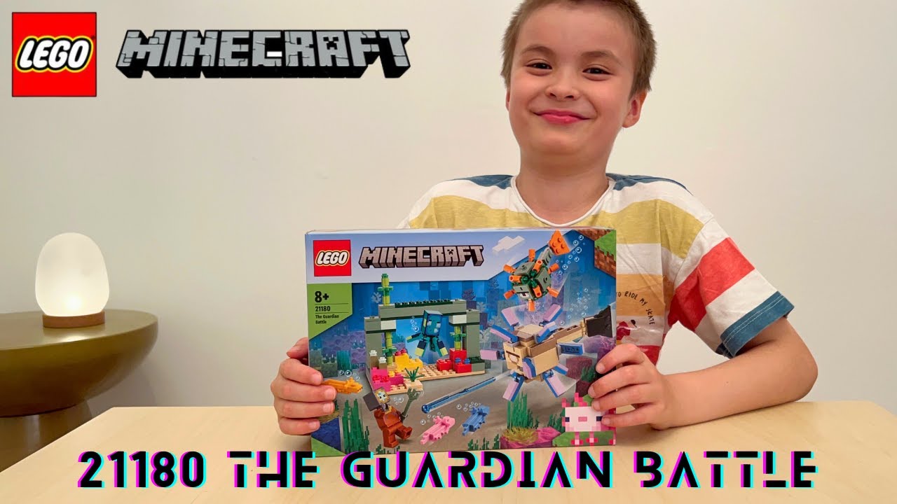 Lego MINECRAFT The Guardian Battle 21180 - Unboxing, Speedbuild, Play ...