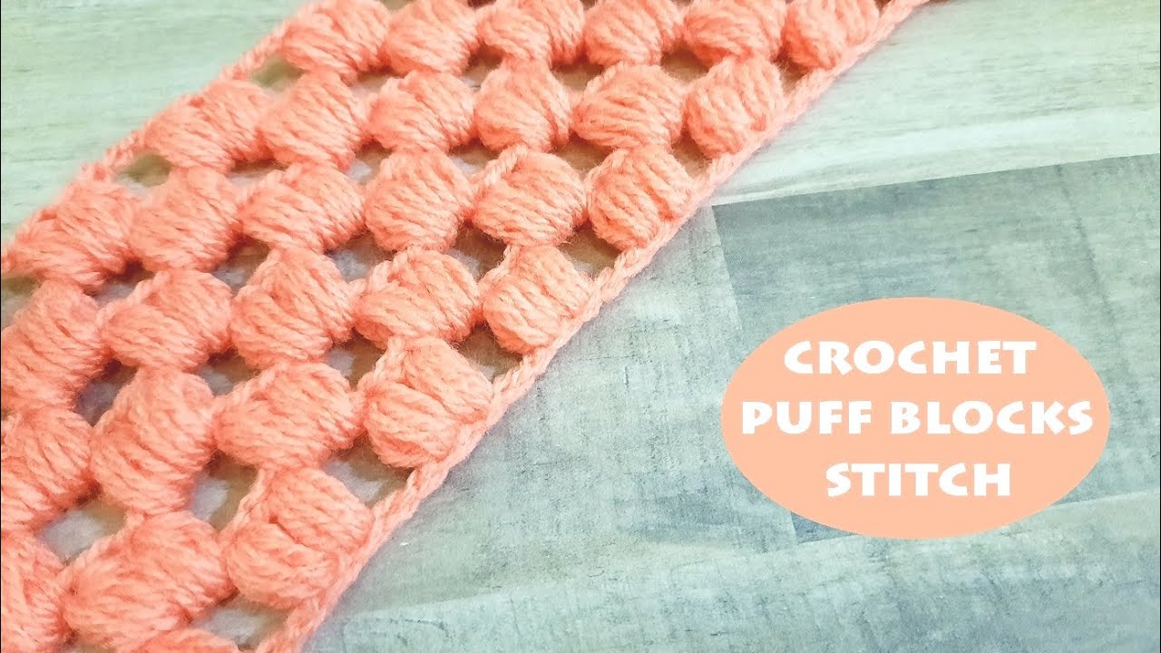 How to crochet a puff blocks stitch? | Crochet With Samra - YouTube