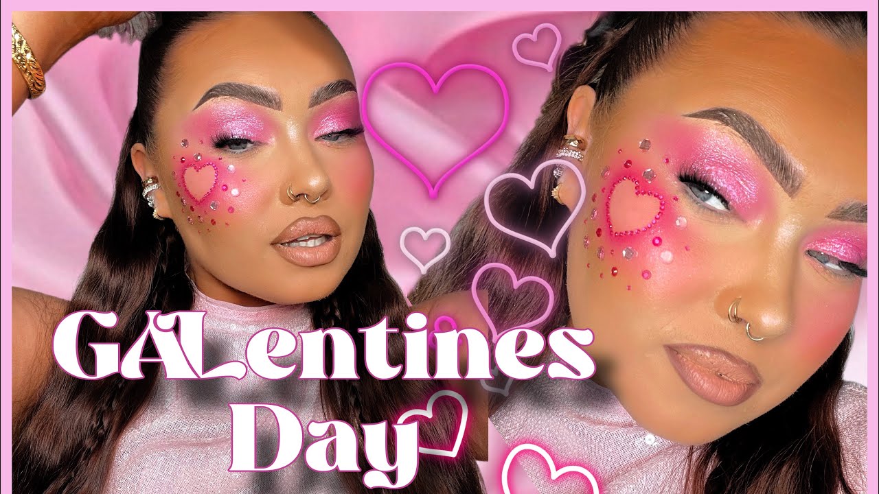Metallic Pink Eyeshadow | GALentines Day Makeup Tutorial 💗 GRWM - YouTube