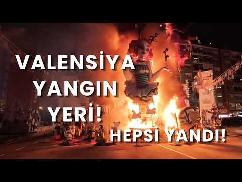 Valensiya’da Dev Heykelleri Yaktılar! | Valensiya Las Fallas Finali