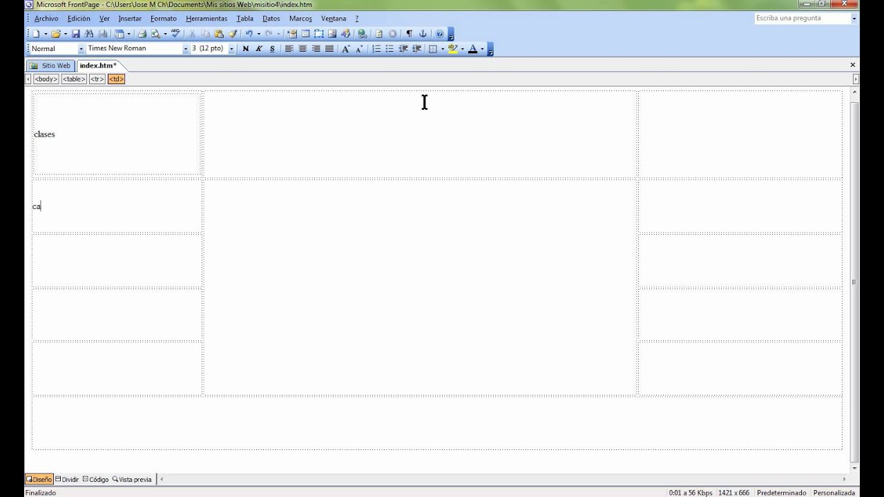 Front page # 4 INSERTAR Y CONFIGURAR TABLAS - YouTube