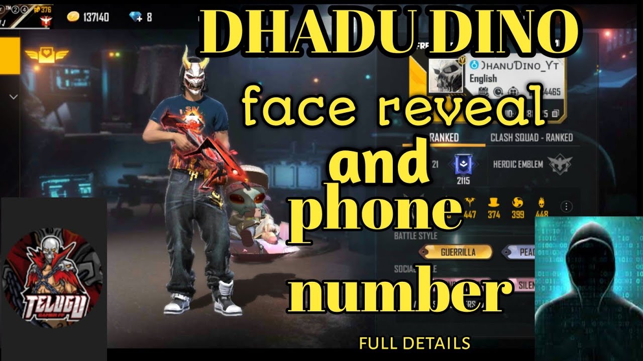 TELUGU GAMING FF (dhanudino) face reveal || phone number || in telugu ...