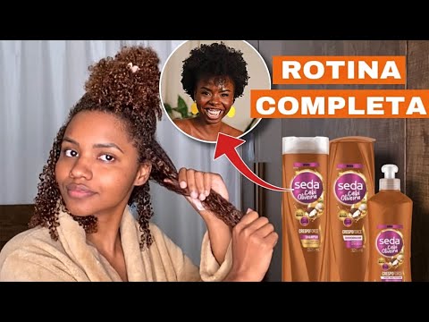 ROTINA COMPLETA COM SEDA BY GABI OLIVEIRA CRESPO FORCE NO MEU CABELO| CABELO CRESPO E CACHEADO