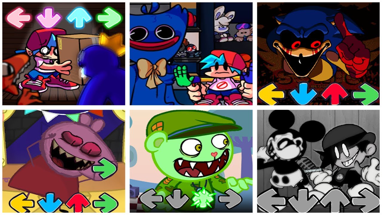 FNF Poppy Raptime, FNF Playtime, FNF Sonic.exe, FNF Peppa Pig, FNF ...