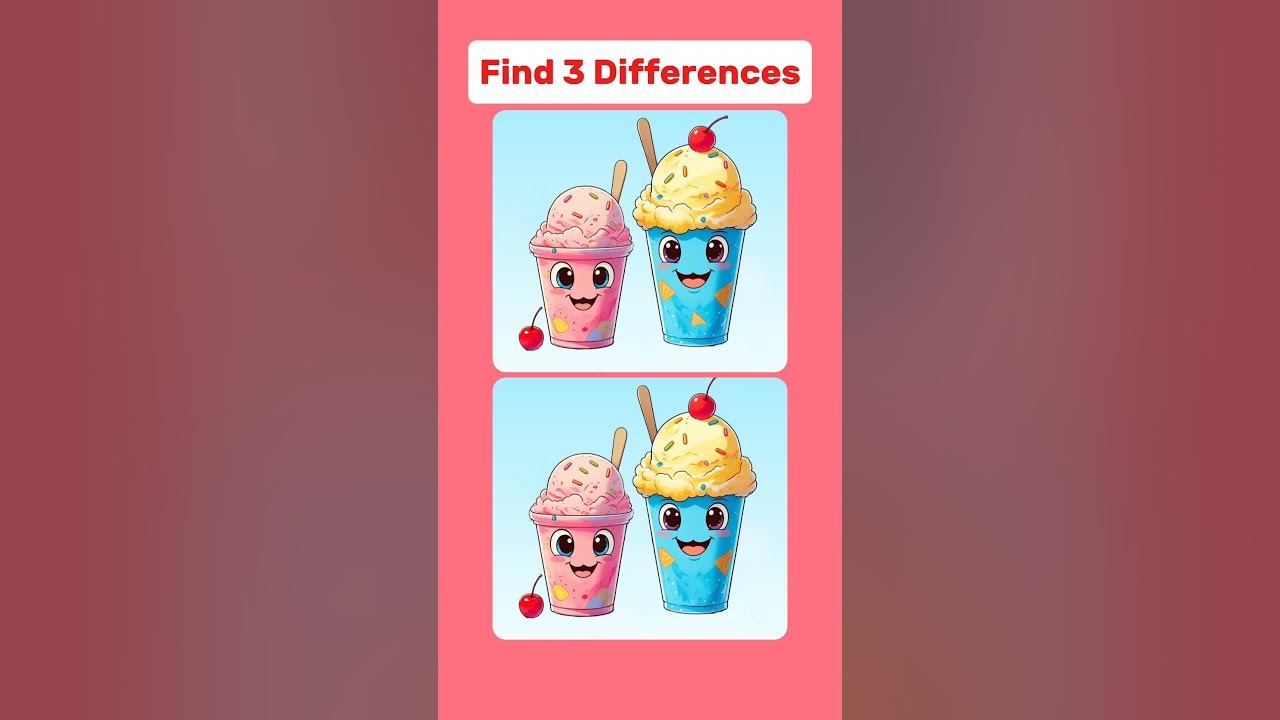 Only 5% intelligent People Can Spot 3 Differences 🥸 #findthedifferences ...