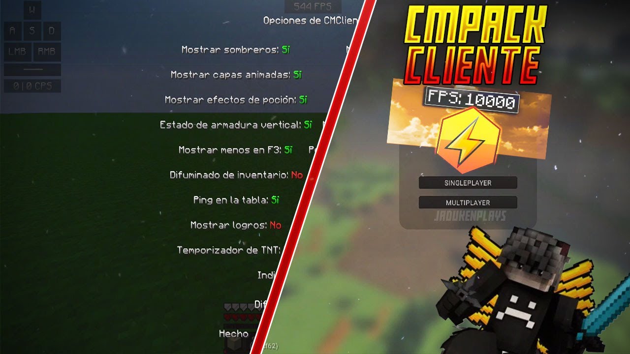 🔥CMPACK CLIENTE DUPLICA TUS FPS MINECRAFT NO PREMIUN (fps full boost)🔥 ...