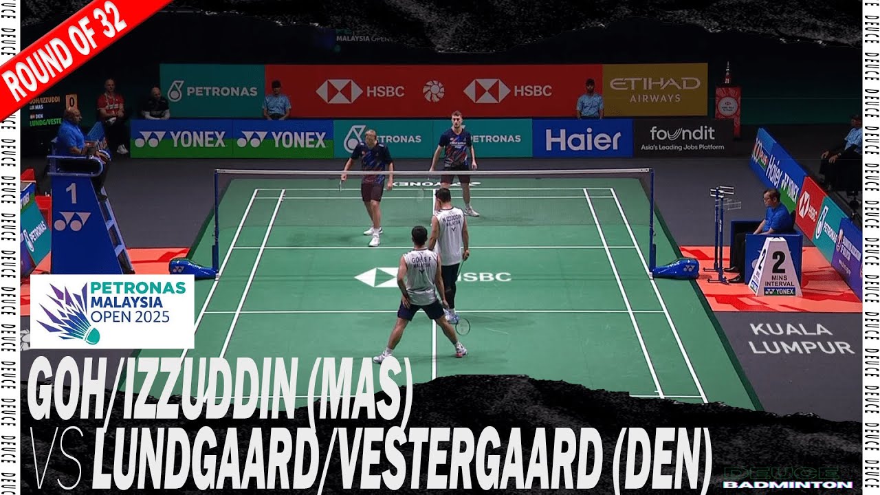 Goh/Izzuddin vs Lundgaard/Vestergaard | Malaysia Open 2025 - R32 - YouTube