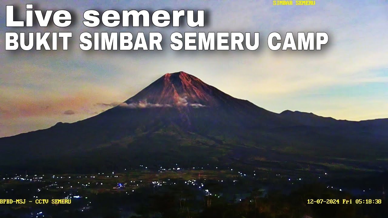 LIVE🌋 Semeru - Bukit simbar semeru - oro oro ombo, pronojiwo, Lumajang ...