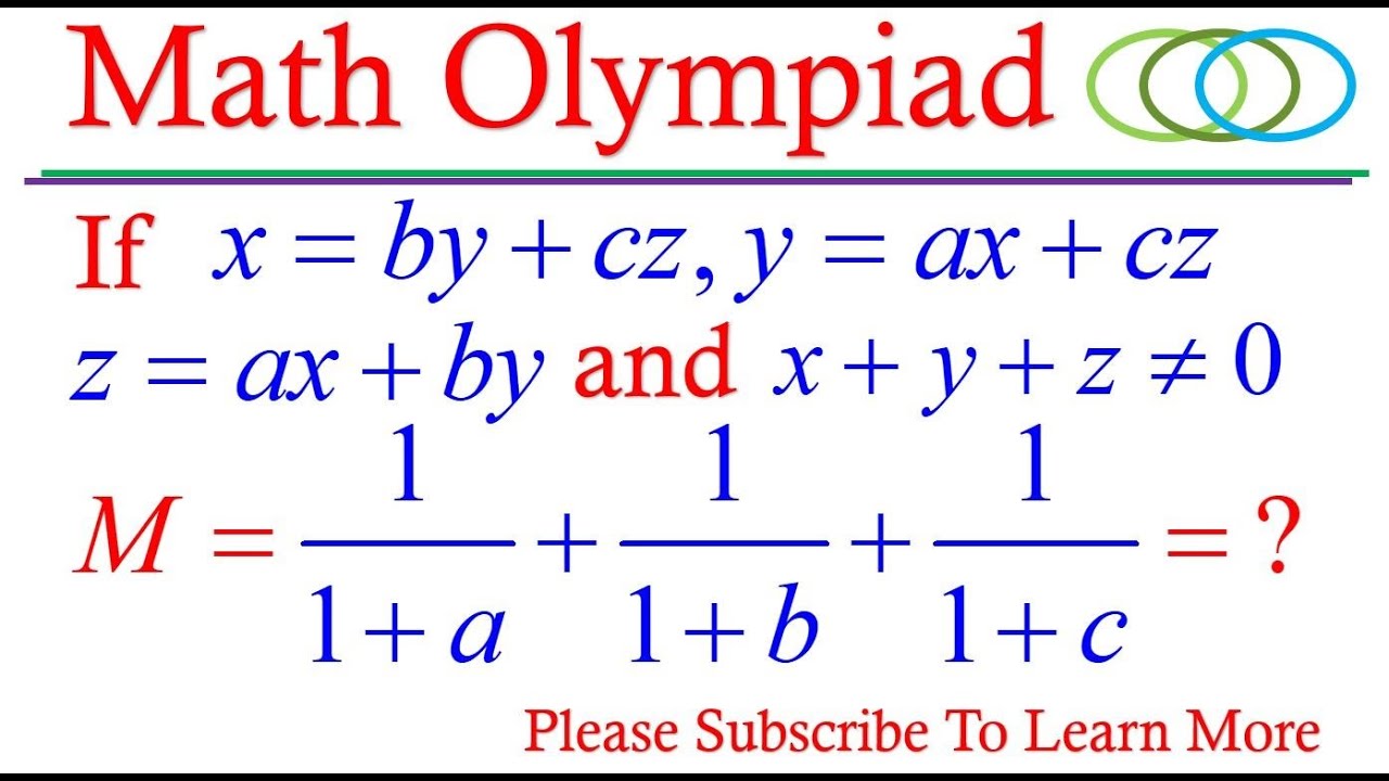 Math Olympiad Problem | Nice Exponential Equation | Math Olympiad ...